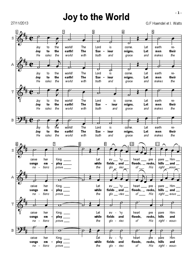 Joy To The World | PDF