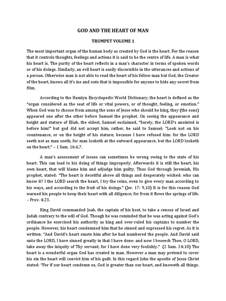 God and The Heart of Man | PDF | Jesus | Satan