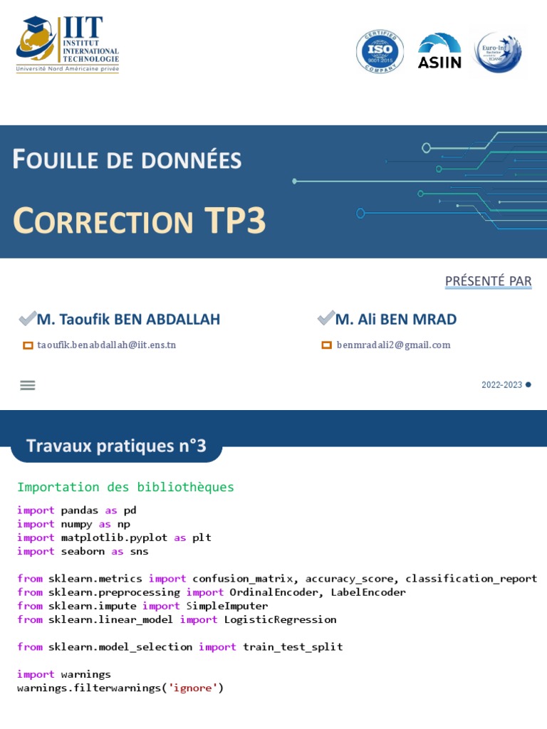 Correction TP3 : Analyse Titanic avec Python | PDF | Analyse de ...