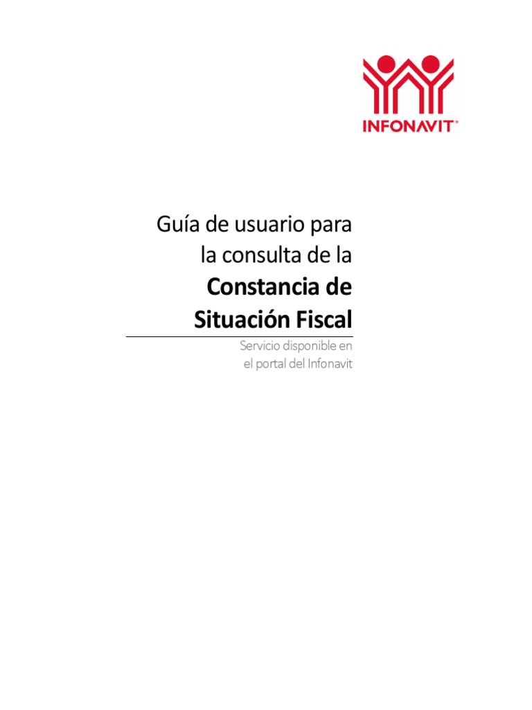 Guia Constancia de Situacion Fiscal Portal Infonavit PDF | PDF ...