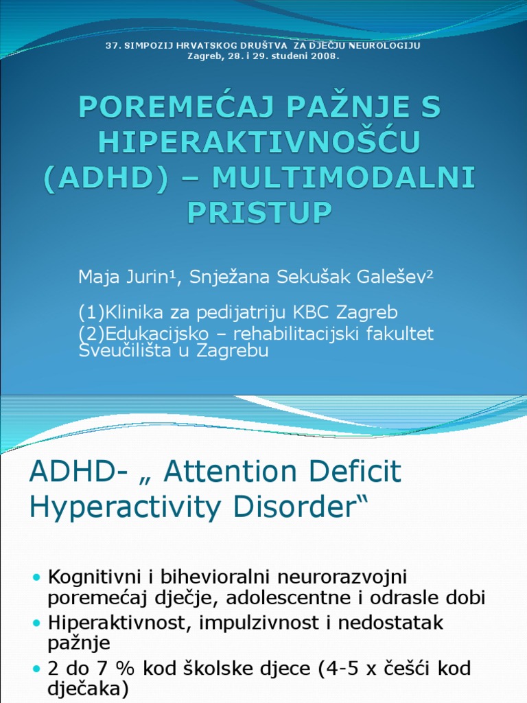 ADHD - Multimodal Aproach | PDF