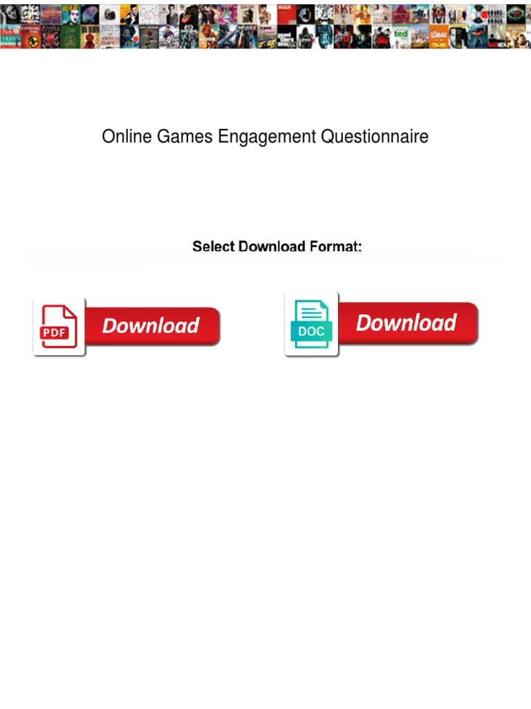Online Games Engagement Questionnaire | PDF | Psychology | Adolescence