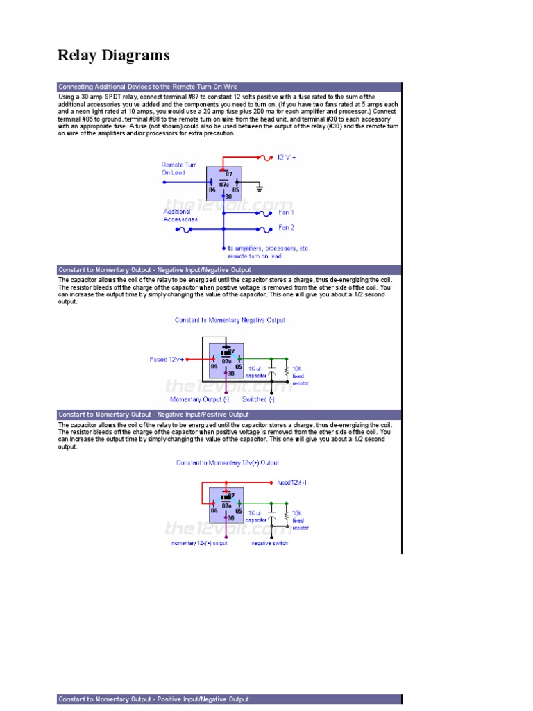 Relay Diagrams | Download Free PDF | Relay | Amplifier