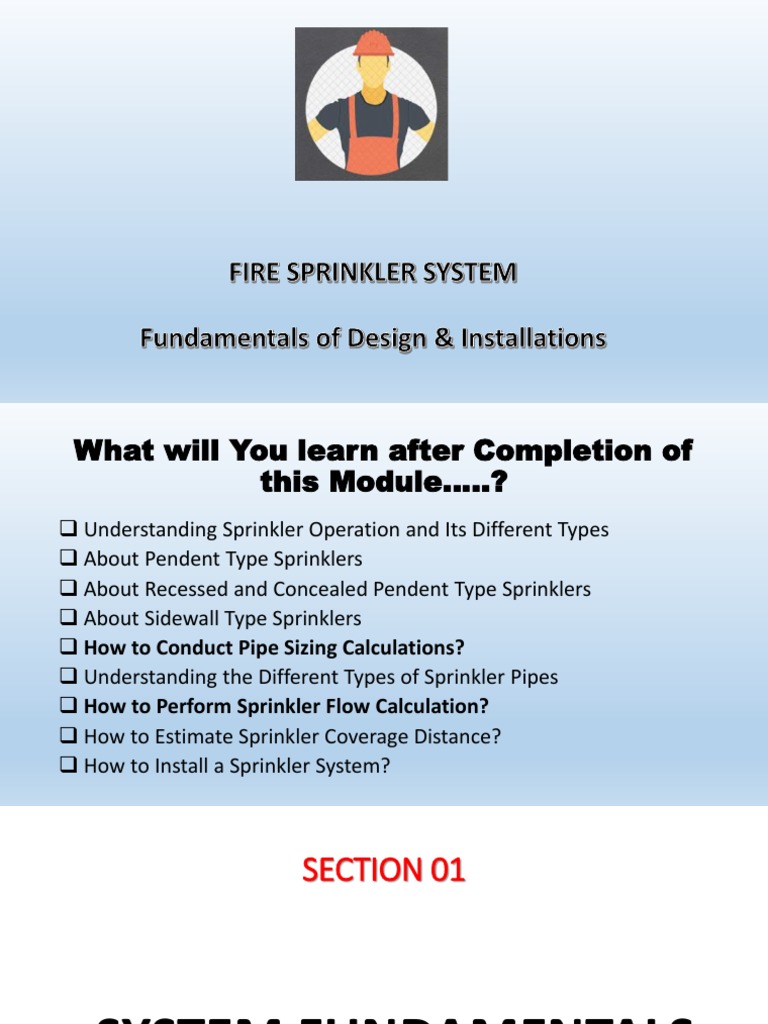Fire Sprinkler System Fundamental of Design & Installation | PDF | Fire ...