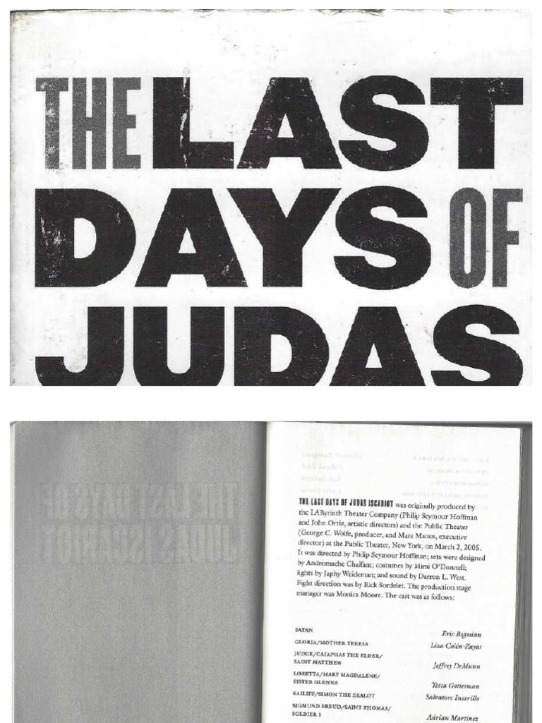 The Last Days of Judas Iscariot Compress | PDF