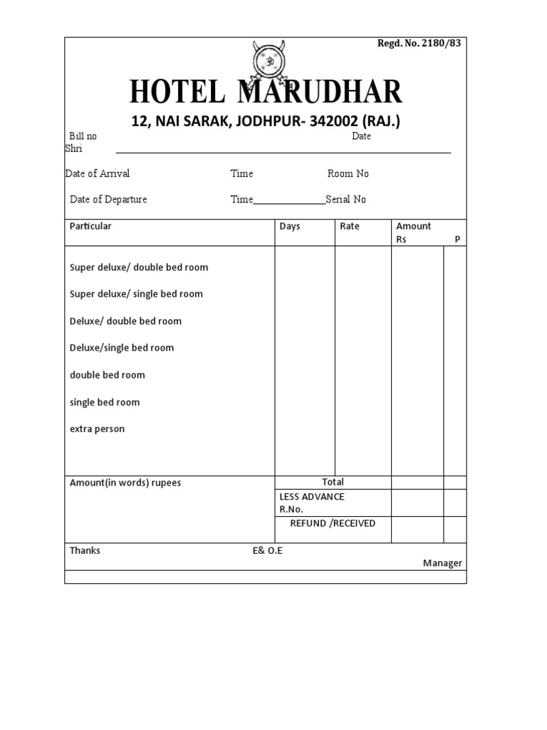 Hotel Marudhar | PDF