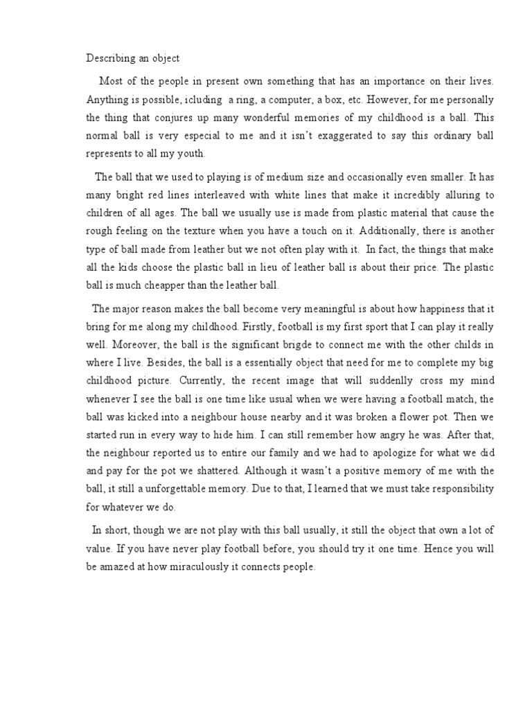 Describing An Object | PDF