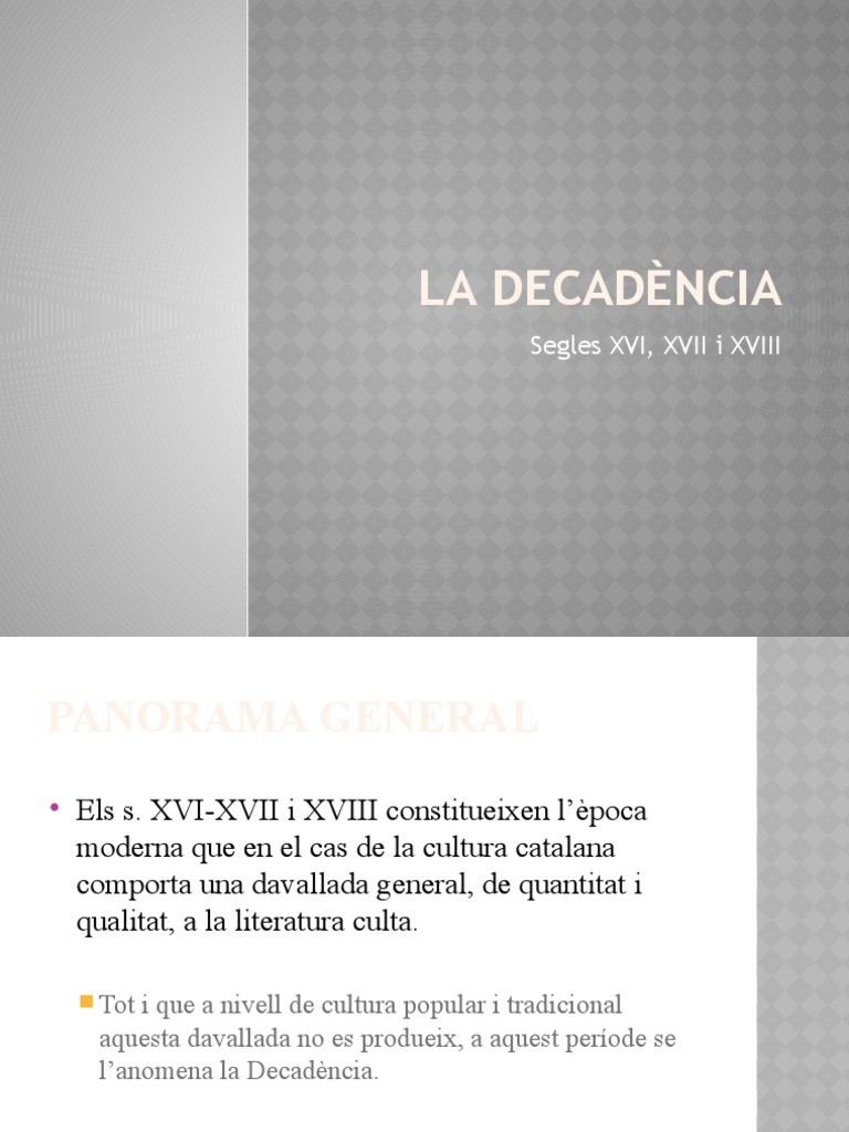 La Decadencia | PDF
