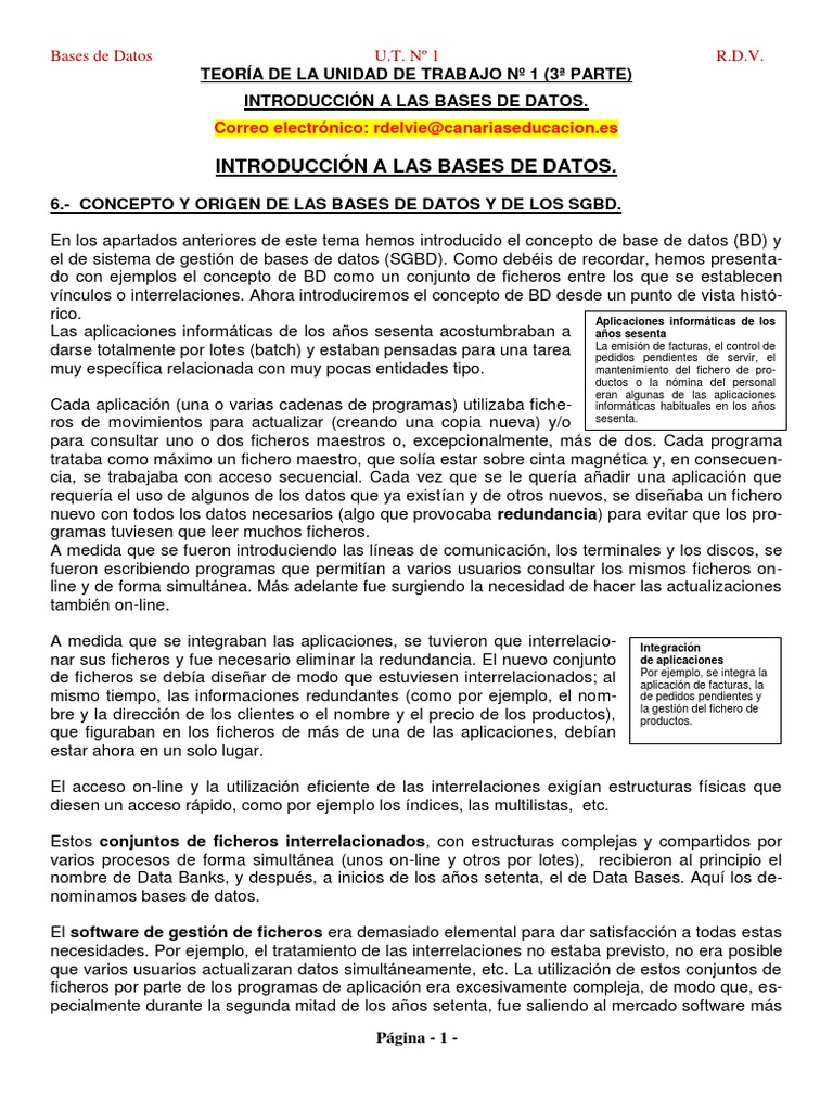 Ejemplo 5 - UT1 Introducción A Las Bases de Datos - Parte 3 | PDF | Bases de datos | Archivo de ...