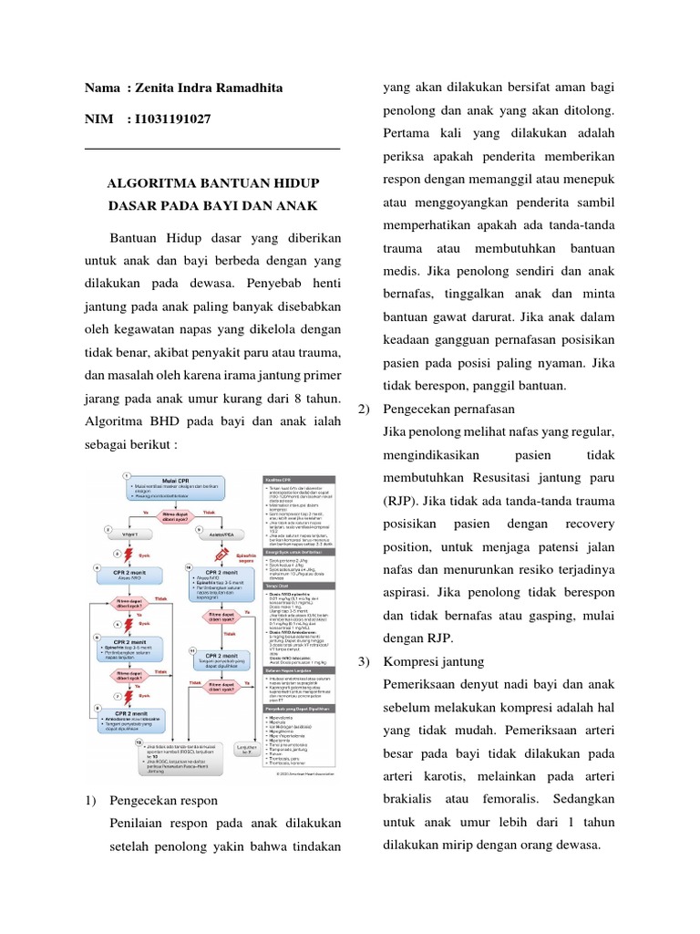 Algoritma BHD (Bantuan Hidup Dasar) Pada Anak | PDF