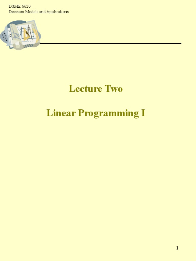 Lecture 02 Pdf Linear Programming Mathematical Optimization 7799