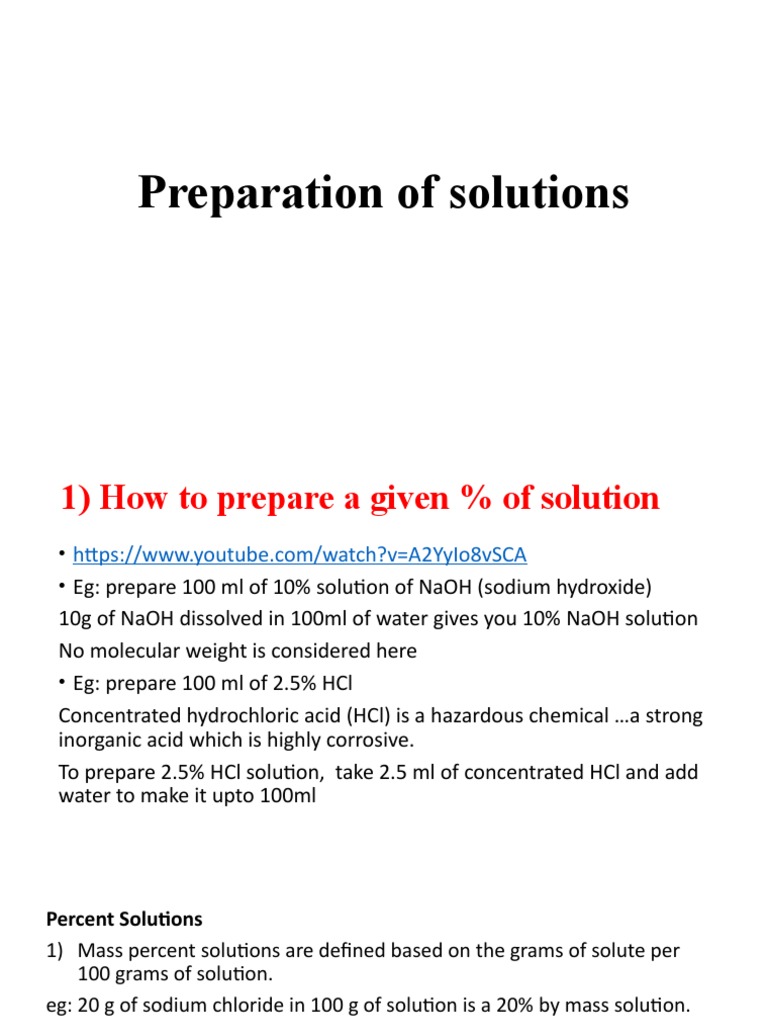 Concept of Molarity, Molality and Normality | PDF | Mole (Unit) | Acid