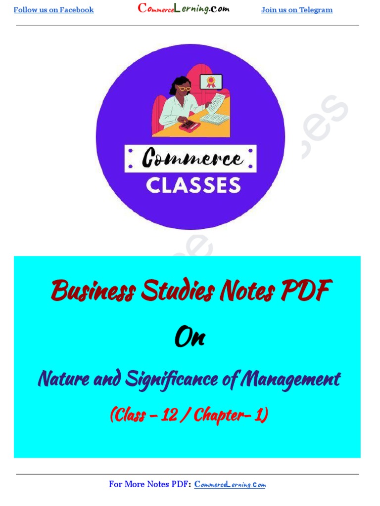 Business Studies Notes PDF Class 12 Chapter 1 | PDF | Profession | Goal Business Studies Notes PDF Class 12 Chapter 1 | PDF | Profession | Goal