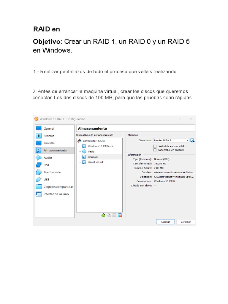 Configuración de RAID en Windows | PDF | Archivo de computadora ...