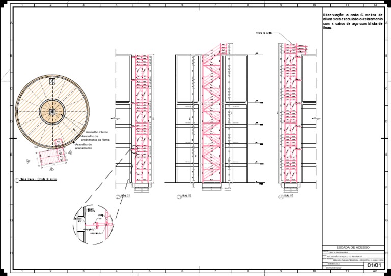 Projeto Escada de Acesso Reservatório - Certa Engenharia | PDF