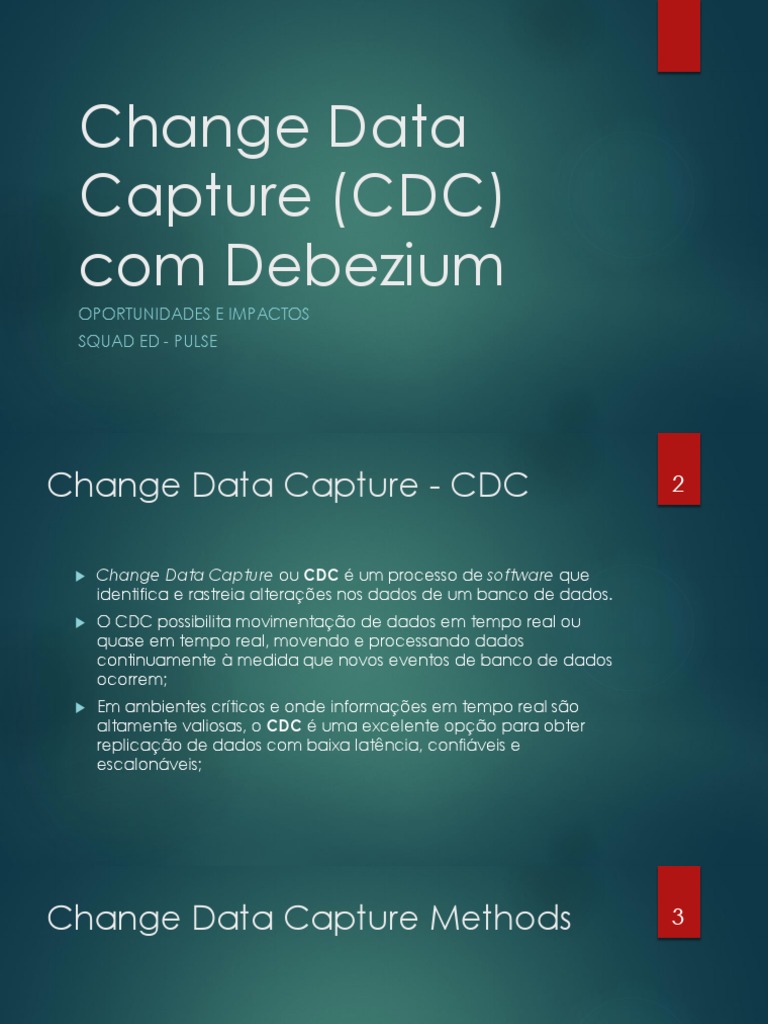 Change Data Capture (CDC) Com Debezium | PDF | Bancos de dados ...
