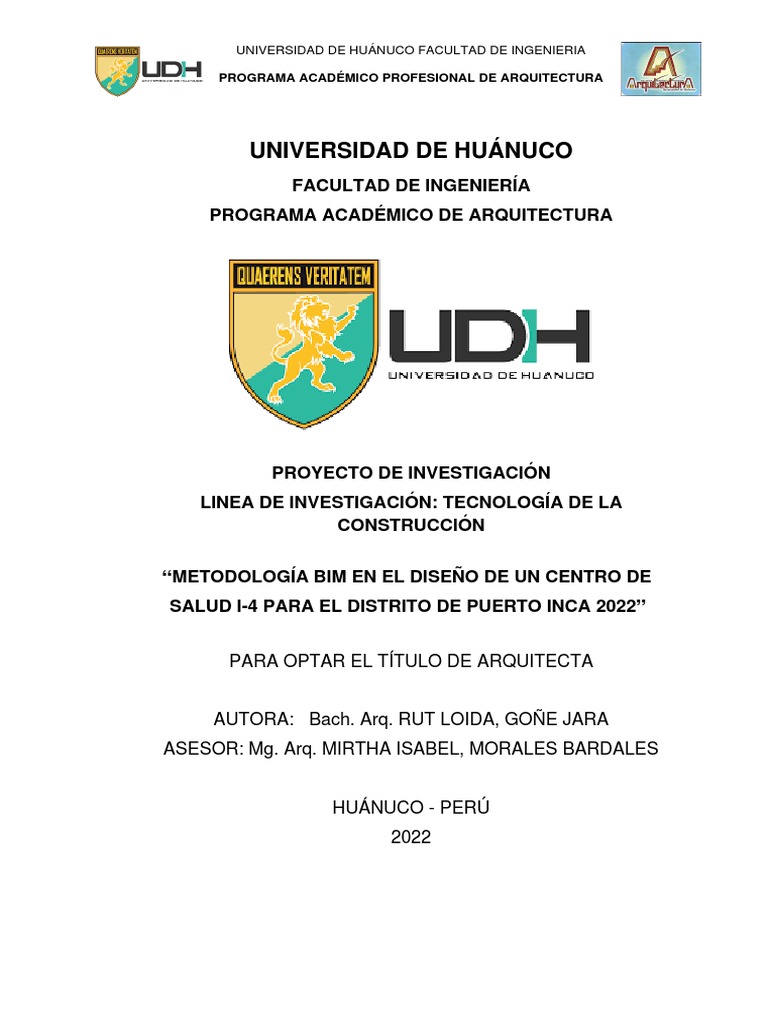 Plan de Tesis Rut L. Goñe Jara | PDF | Modelado de información de ...