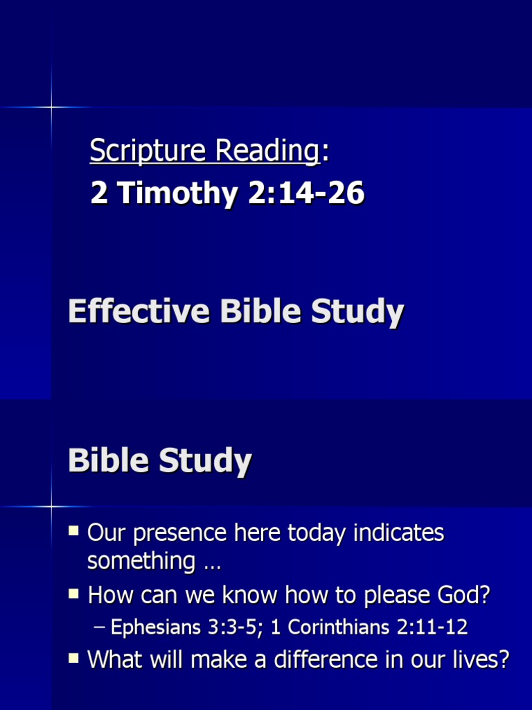 Effective Bible Study | PDF | Bible | Religious Texts