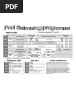 Abbey Stadium Swimming Timetable | PDF