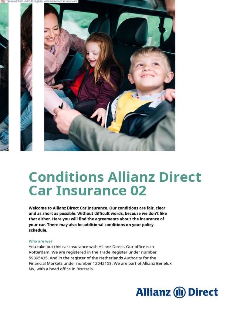 Conditii Asigurare Full Casco Allianz .NL - en | PDF | Insurance ...