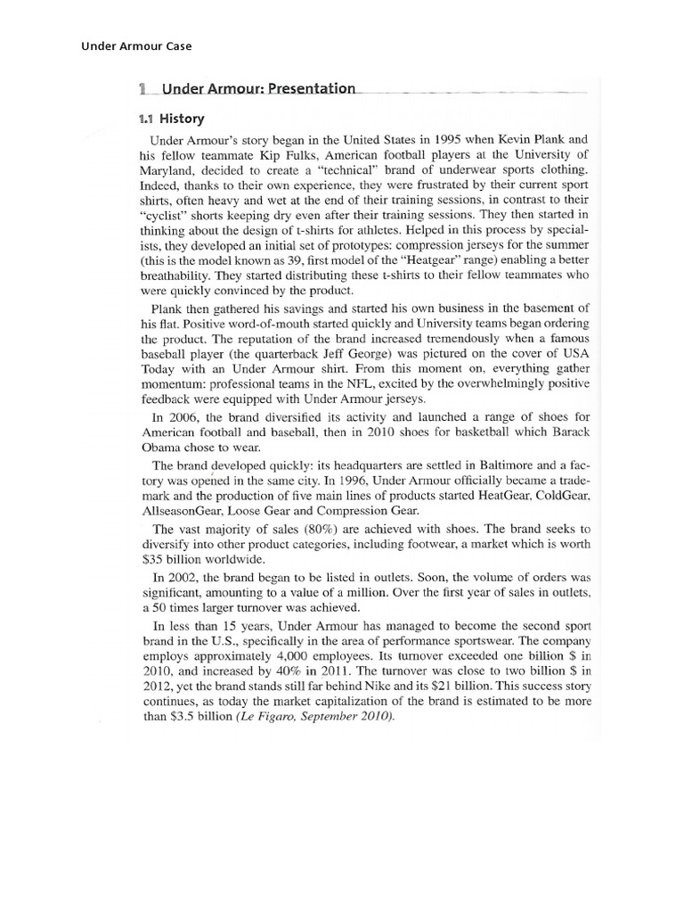 Under Armour Case | PDF