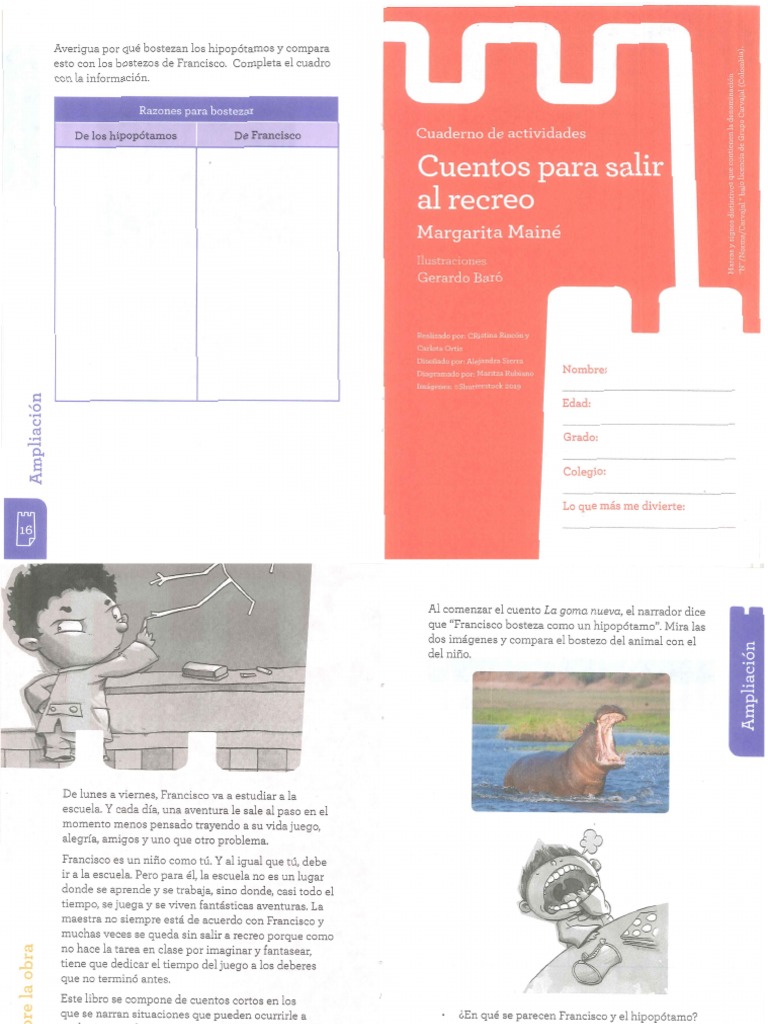 Cartilla Cuentos para Salir Al Recreo | PDF