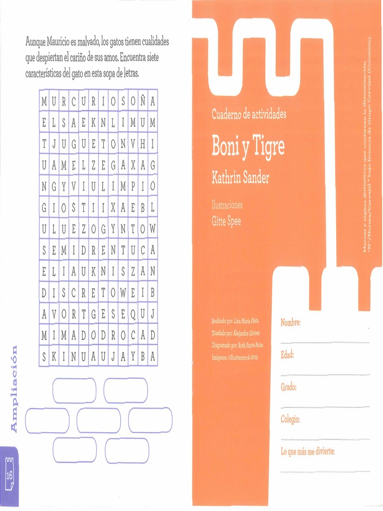 Cuadernillo Boni y Tigre | PDF
