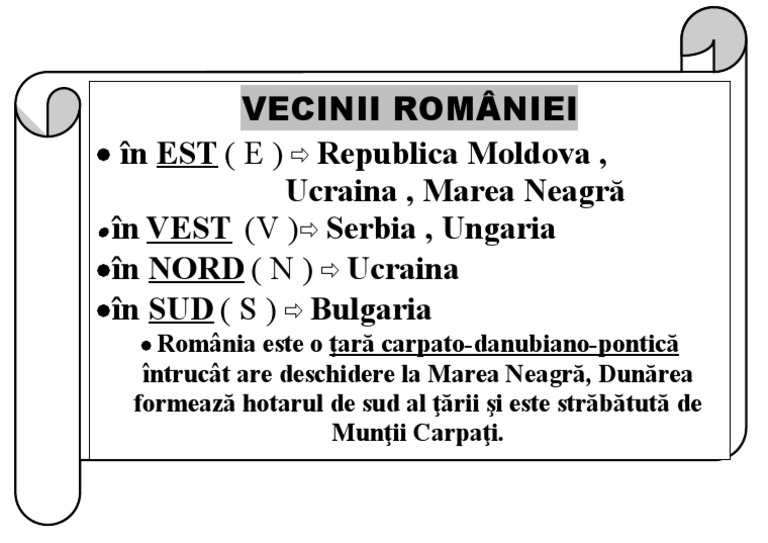 Geografie VECINII ROMANIEI | PDF