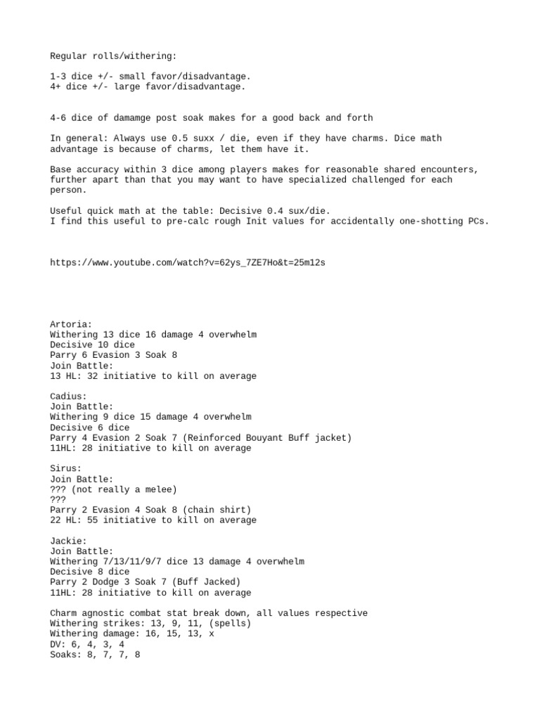Combat Mechanics Breakdown for RPGs | PDF | Games & Activities | Home ...
