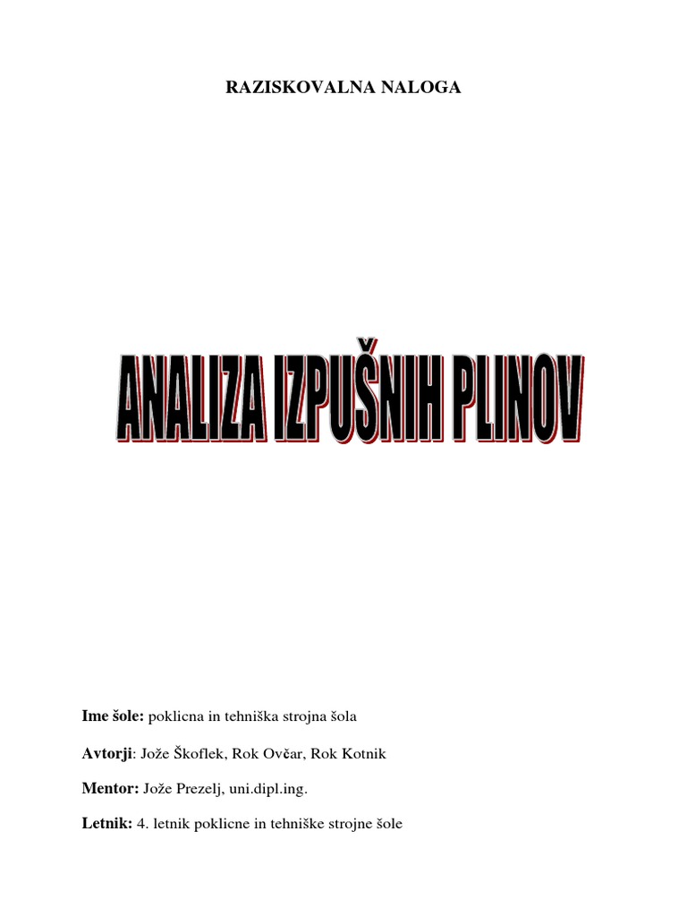Microsoft Word - RAZISKOVALNA NALOGA | PDF