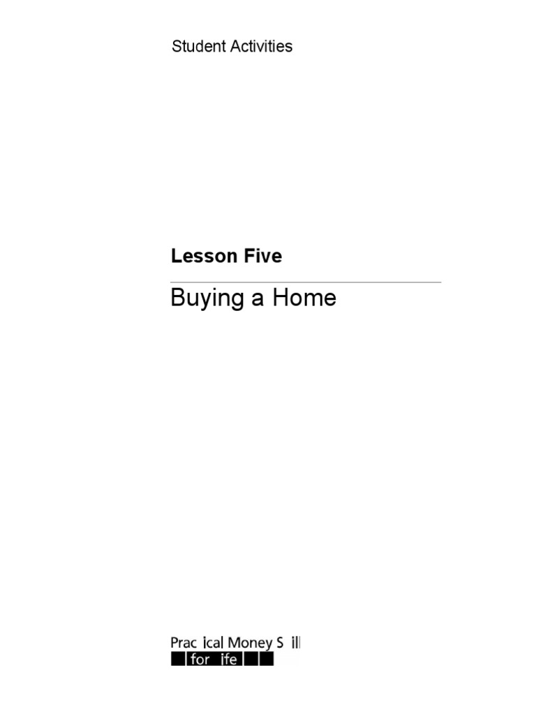 Student-Guide-Lesson-Five 3 | PDF | Mortgage Loan | Fee