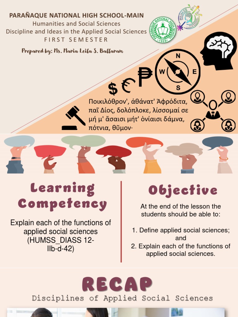 Lesson 3 Functions of Applied Social Sciences | PDF | Social Work ...