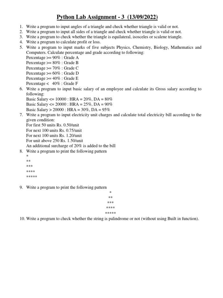 Python Assignment-3 | PDF