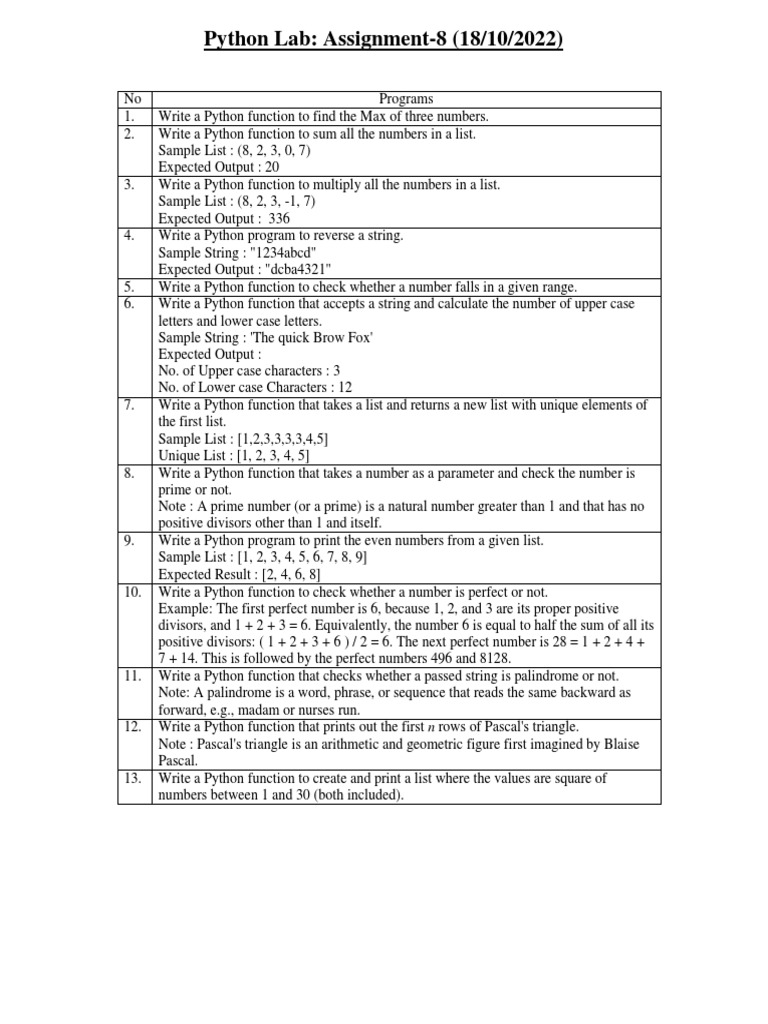 Python Assignment-8 | PDF