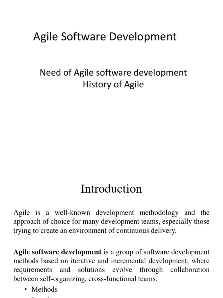 Unit-1 Agile 7TH Sem Cse | PDF | Software Development Process | Agile Software Development