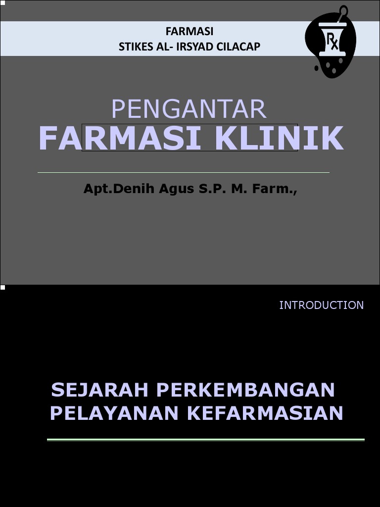 Pengantar Farmasi Klinik Ok | PDF