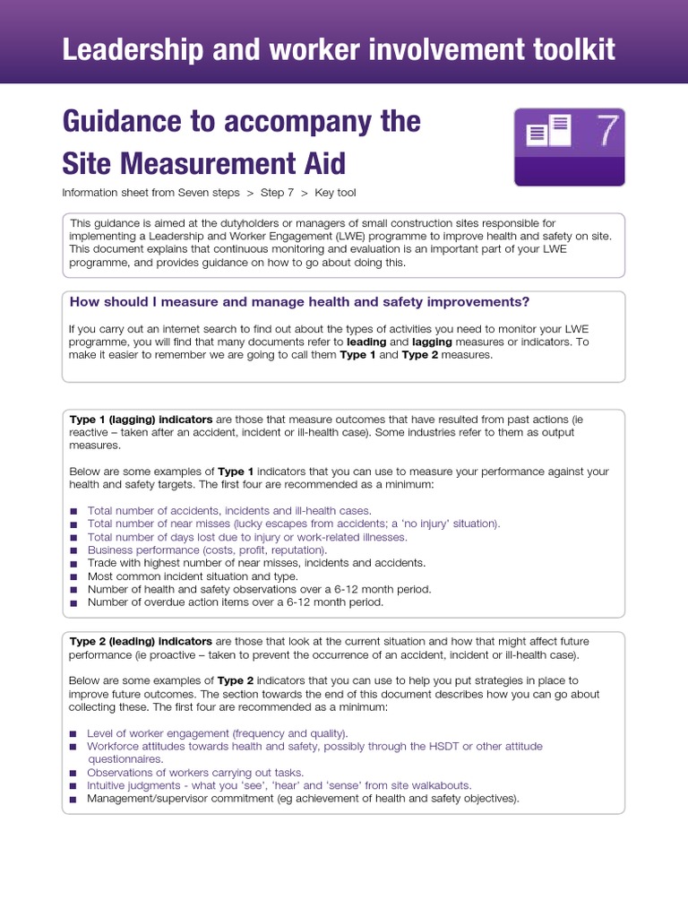 Leadership and Worker Involvement Toolkit | PDF | Occupational Safety ...