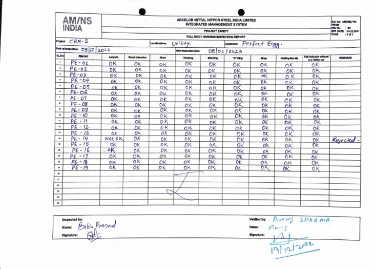 FBH Inspection Report | PDF