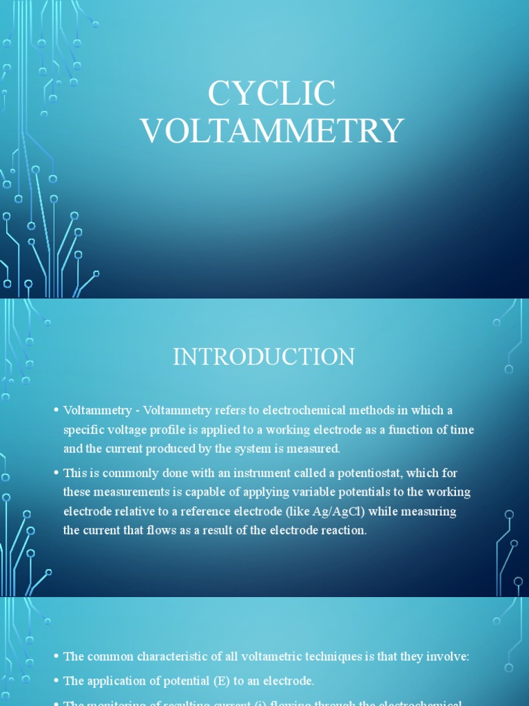 Cyclic Voltammetry | PDF | Electromagnetism | Electrochemistry