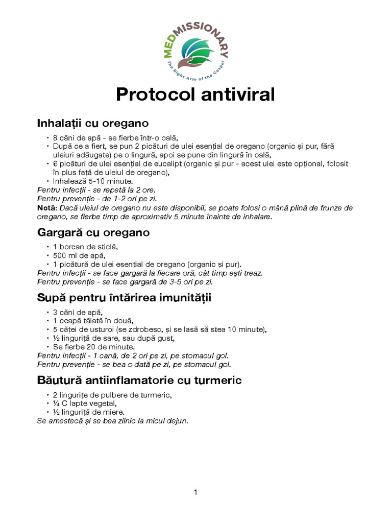 Protocolul Antiviral | PDF