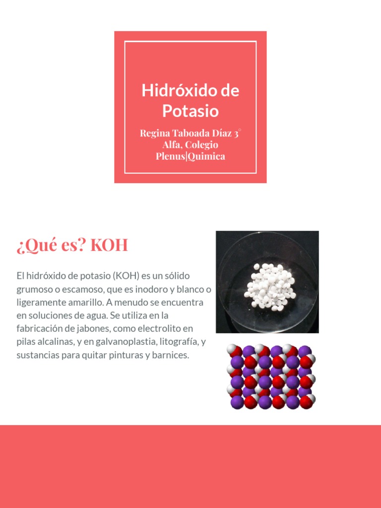 Uso y Propiedades del KOH | PDF