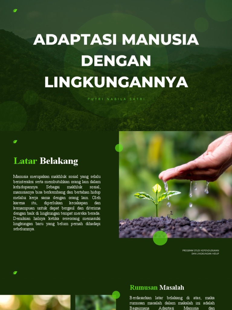 Adaptasi Manusia & Lingkungannya | PDF | Sains & Matematika