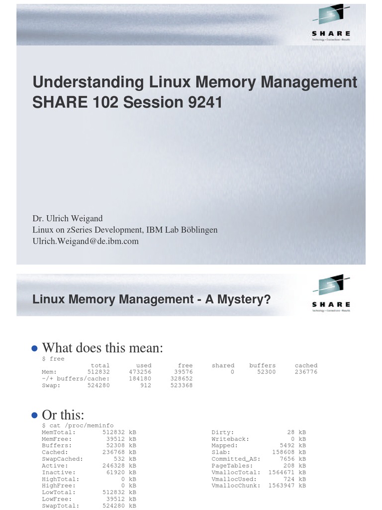 Memory Management of Linux PDF | PDF | Cache (Computing) | Cpu Cache