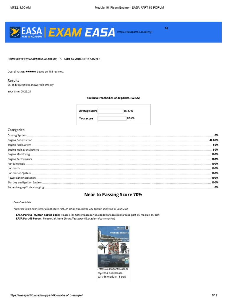 Module 16 - Piston Engine - EASA PART 66 FORUM 3 | PDF
