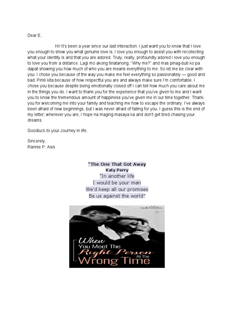 Letting Go Letter | PDF