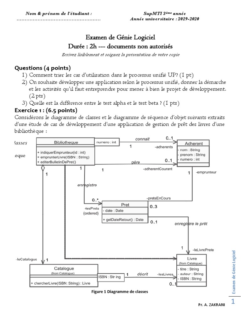 G.L Examen | PDF | Génie logiciel | Ingénierie informatique