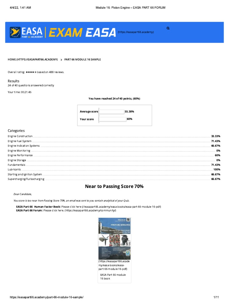 Module 16 - Piston Engine - EASA PART 66 FORUM 2 | PDF
