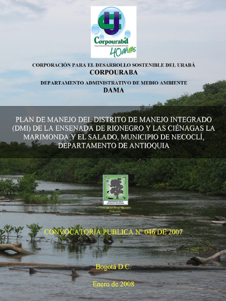 Plan de Manejo Ensenada Rionegro | PDF | Ciencias de la Tierra | Naturaleza