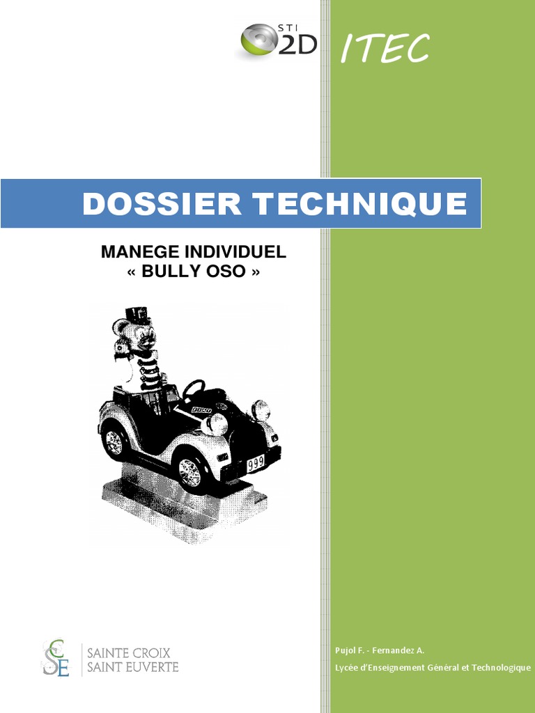 Manège Bully Oso - DOSSIER TECHNIQUE | PDF | Moteurs | Ingénierie mécanique