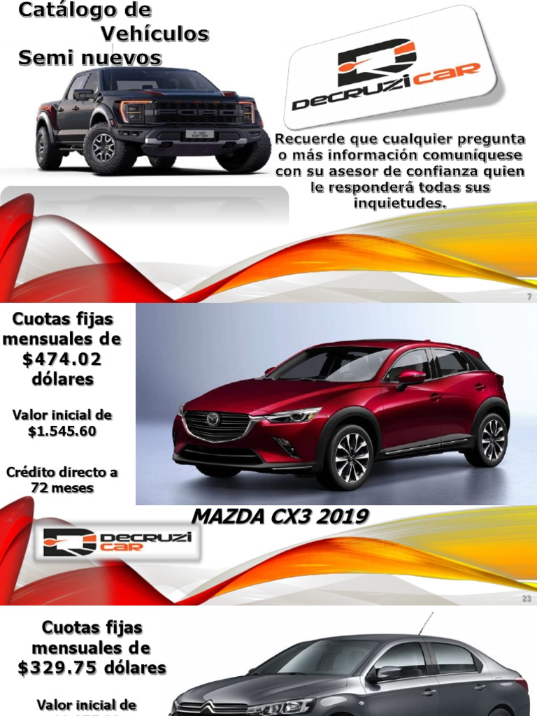 Catálogo de Vehículos Semi Nuevos 2023 | PDF | Vehículos con tracción ...